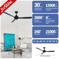 China Patio 52 Inch Industrial Metal Blade Ceiling Fan With Remote Control for sale