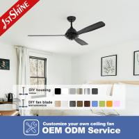 China Patio 52 Inch Industrial Metal Blade Ceiling Fan With Remote Control for sale