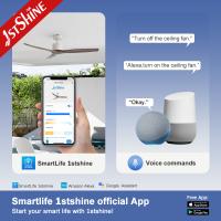 China DC Ceiling Fan With Remote Control Solid Wood Blades High-Speed for sale