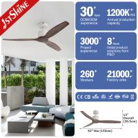 China DC Ceiling Fan With Remote Control Solid Wood Blades High-Speed for sale