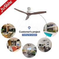 China DC Ceiling Fan With Remote Control Solid Wood Blades High-Speed for sale