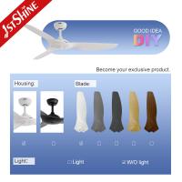 China Indoor Energy Saving Ceiling Fan with Light Matte White Lower Noise and DC Motor for sale