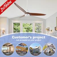 China 52 Inches Wood Ceiling Fan With Light Reversible Dc Motor Smart Remote Control for sale
