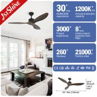 China 52 Inch 5 Speed Remote Control Decorative Wood Ceiling Fan For Bedroom for sale