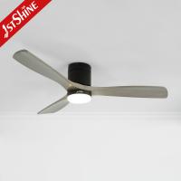 China 52 Inches Flush Mount Ceiling Fan with DC Motor and 3 Solid Wood Blades for sale
