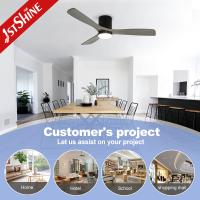 China 52 Inches Flush Mount Ceiling Fan with DC Motor and 3 Solid Wood Blades for sale