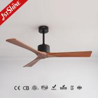 China 52 Inches Solid Wood Ceiling Fan with Powerful DC Motor and 6 Speed Remote Control for sale