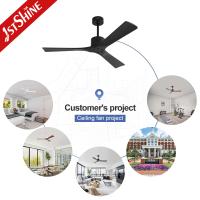 China 52 Inches Solid Wood Ceiling Fan with Powerful DC Motor and 6 Speed Remote Control for sale
