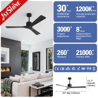 China 52 Inches Solid Wood Ceiling Fan with Powerful DC Motor and 6 Speed Remote Control for sale