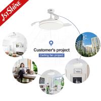 China 42 Inch Invisible Ceiling Fan with Starry Light and DC Motor for Quiet Efficient Cooling for sale