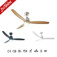 China 52 Inch Solid Wood Ceiling Fan with DC Motor and LED Lighting for Modern Living Spaces for sale