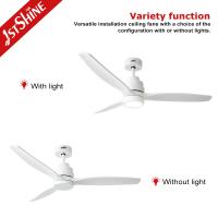 China 52 Inch Solid Wood Ceiling Fan with DC Motor and LED Lighting for Modern Living Spaces for sale