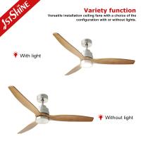 China 52 Inch Solid Wood Ceiling Fan with DC Motor and LED Lighting for Modern Living Spaces for sale