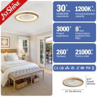 China 23-Inch Remote LED Ceiling Fan Light with DC Motor and Remote Control for Low Ceilings for sale