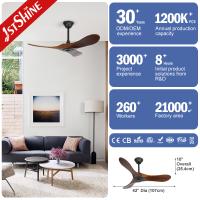 China 42 Inch Low Noise DC Motor Solid Wood Ceiling Fan with Remote Control for sale