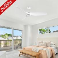 China 52 Inch Modern White Ceiling Fan with Silent DC Motor and 3 ABS Blades for sale