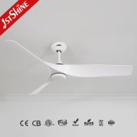 China 52 Inch Modern White Ceiling Fan with Silent DC Motor and 3 ABS Blades for sale