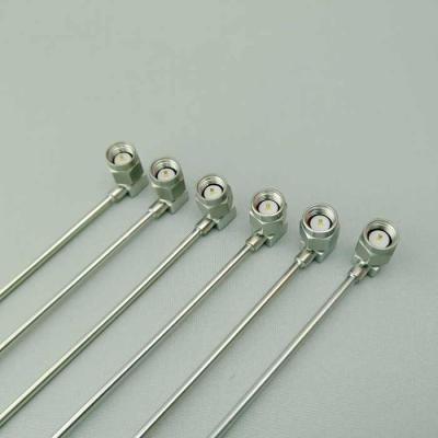 China SMA RA Microwave Cable Semi Rigid RF Cable Assembly 18GHz Frequency for sale