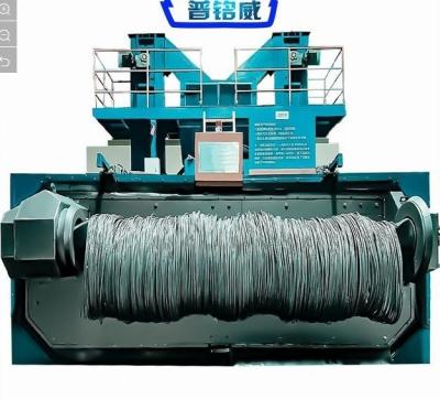 China Electric Wire Rod Coil Shot Blasting Machine for High Cleanliness and Descaling Rust for sale