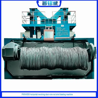 China Spring Type Wire Rod Shot Blasting Machine PMW 4350 for 300 Units Per Year Production for sale