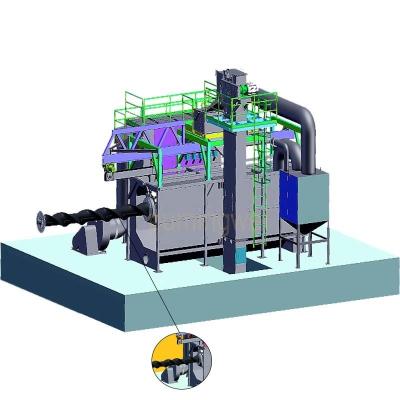 China High Cleanliness Single Station Removable Mandrel Blast Wire Rod Shot Blasting Machine for sale
