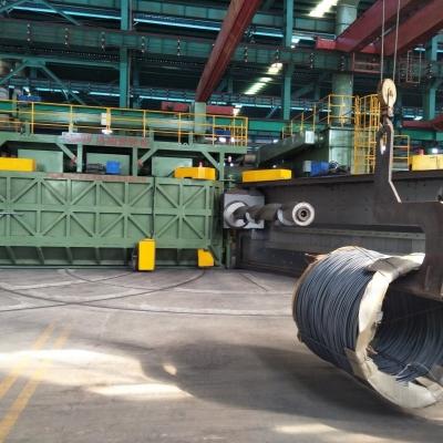 China Customizable Horizontal Round Wire Shot Blasting Machine Pmw5300 for 7-15t Production for sale