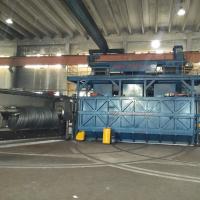 China Stainless Steel Round Wire Shot Blasting Equipment with Equipment Size 16.8*12.4*5.8m for sale