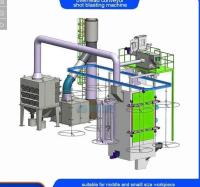 China Overhead Conveyor Shot Blasting Machine Newly Developed Abrasive Separators for Cleaning for sale