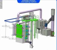 China Overhead Conveyor Shot Blasting Machine Newly Developed Abrasive Separators for Cleaning for sale