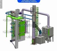 China High Cleanliness Catenary-Through Abrator for Overhead Chain Conveyor Shot Blasting for sale
