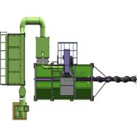 China Retractable Mobile Mandrel Wire Rod Coil Shot Blasting Machine for Blasting Processes for sale