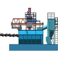 China Low Wire Loss Wire Rod Shot Blasting Machine with Custom Blue Mobile or Fixed Mandrel for sale