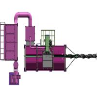 China Low Wire Loss Wire Rod Shot Blasting Machine with Custom Blue Mobile or Fixed Mandrel for sale
