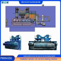 China High Cleanliness Dual Position Swing Door Type Wire Rod Coil Shot Blasting Machine PMW4350 for sale