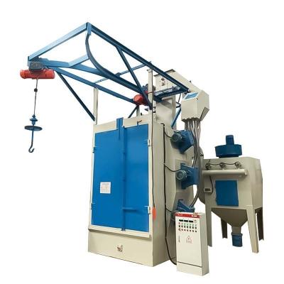 China Electric Derusting Overhead Hanger Shot Blasting Cleaning Machine for Steel Profiles for sale