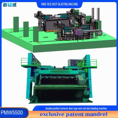 China 12.5*5.5*6.4m Wire Rod Coil Shot Blasting Machine with One Year After-sales Service for sale