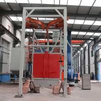 China Super Wear Resistant Steel Spinner Hanger Shot Blasting Machine with PLC 4470*3315*5365mm for sale