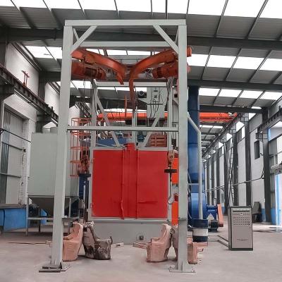 China Super Wear Resistant Steel Spinner Hanger Shot Blasting Machine with PLC 4470*3315*5365mm for sale