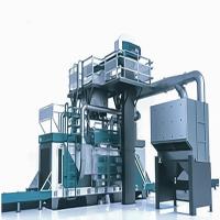China Super Wear Resistant Steel Spinner Hanger Shot Blasting Machine with PLC 4470*3315*5365mm for sale
