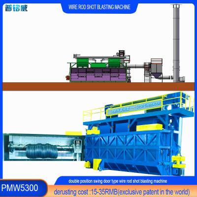 China Advanced Dust Removal Purification System Wire Rod Coil Shot Blasting Machine Pmw5300 for sale
