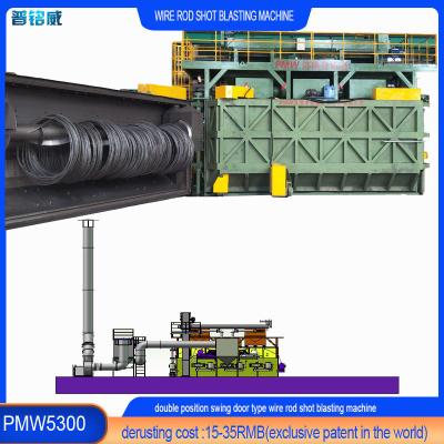 China Pumingwei Blast Wheel Total Power Wire Surface Derusting Machine 4-10 Coils Per Hour for sale