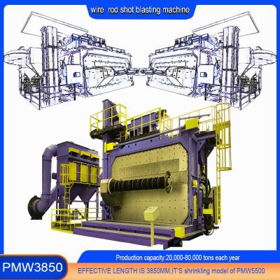 China Double Position Operation Screw Mandrel Wire Rod Coil Shot Blasting Machine for Coils for sale