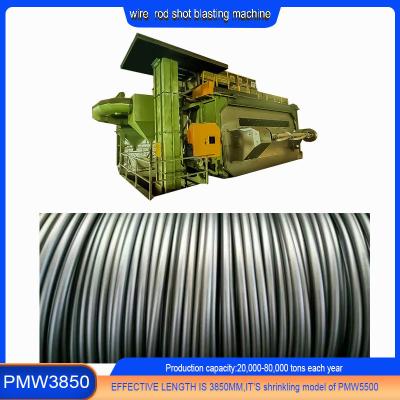 China High Cleanliness PC Strand Shot Blasting Machine for Automatic Wire Rod Coil Cleaning for sale