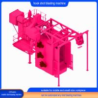 China Crawler Abrator Custom Standard Spinner Hanger Pass Through Shot Blasting Machine for sale