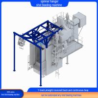 China Crawler Abrator Custom Standard Spinner Hanger Pass Through Shot Blasting Machine for sale