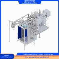 China Crawler Abrator Custom Standard Spinner Hanger Pass Through Shot Blasting Machine for sale