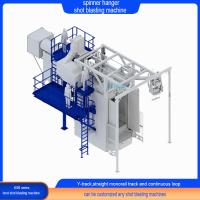 China Crawler Abrator Custom Standard Spinner Hanger Pass Through Shot Blasting Machine for sale