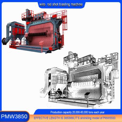 China Wire Rod Coil Shot Blasting Machine for Cold Heading Steel Wire Products Customizable for sale