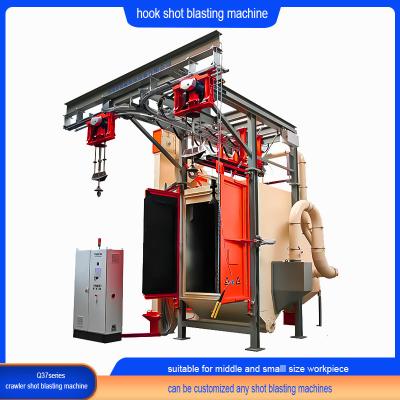 China 5000 Kg Max Single Hanger Load Hook Type Shot Blasting Machine with 4470*3315*5365mm Size for sale