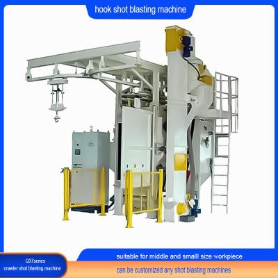 China High Cleanliness Overhead Rail Double Hanger Hook Type Shot Blasting Machine T/T and So for sale